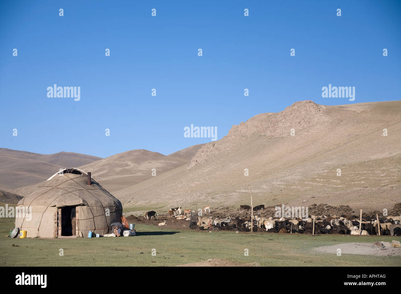 Silk Route Kyrgyzstan Tien Shan Mountains Turugart Pass Nomad Camp ...
