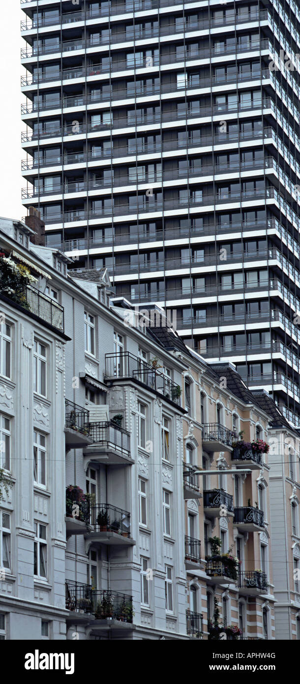 Modern and ancient buildings face to face Stock Photo - Alamy