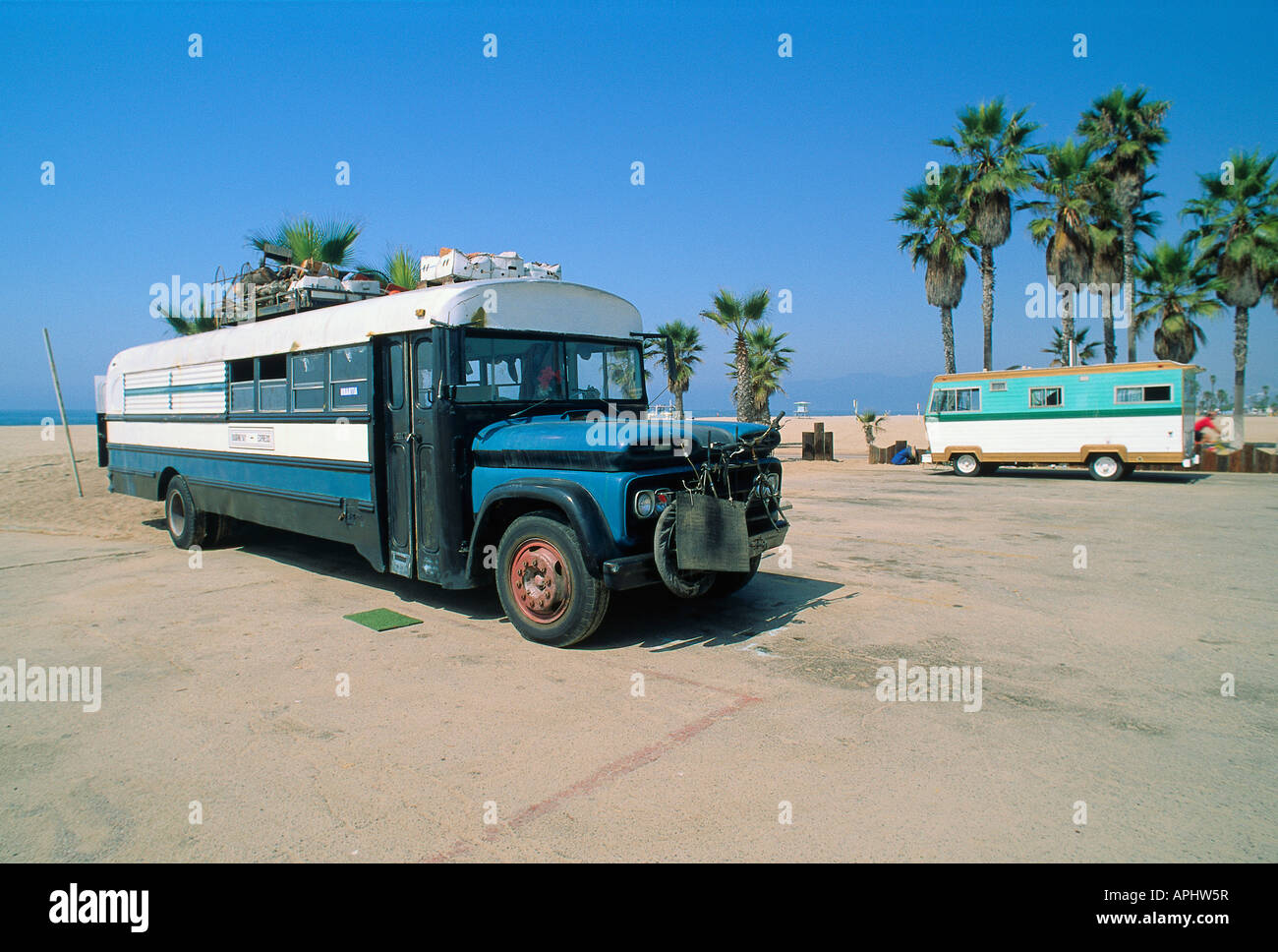 old bus los angeles Stock Photo - Alamy