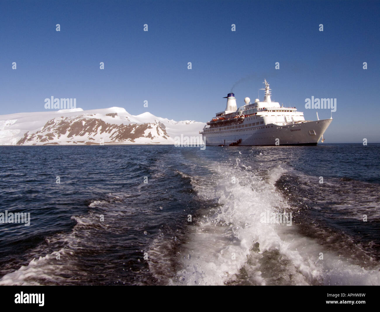 Cruise ship in Antarctica Stock Photo - Alamy