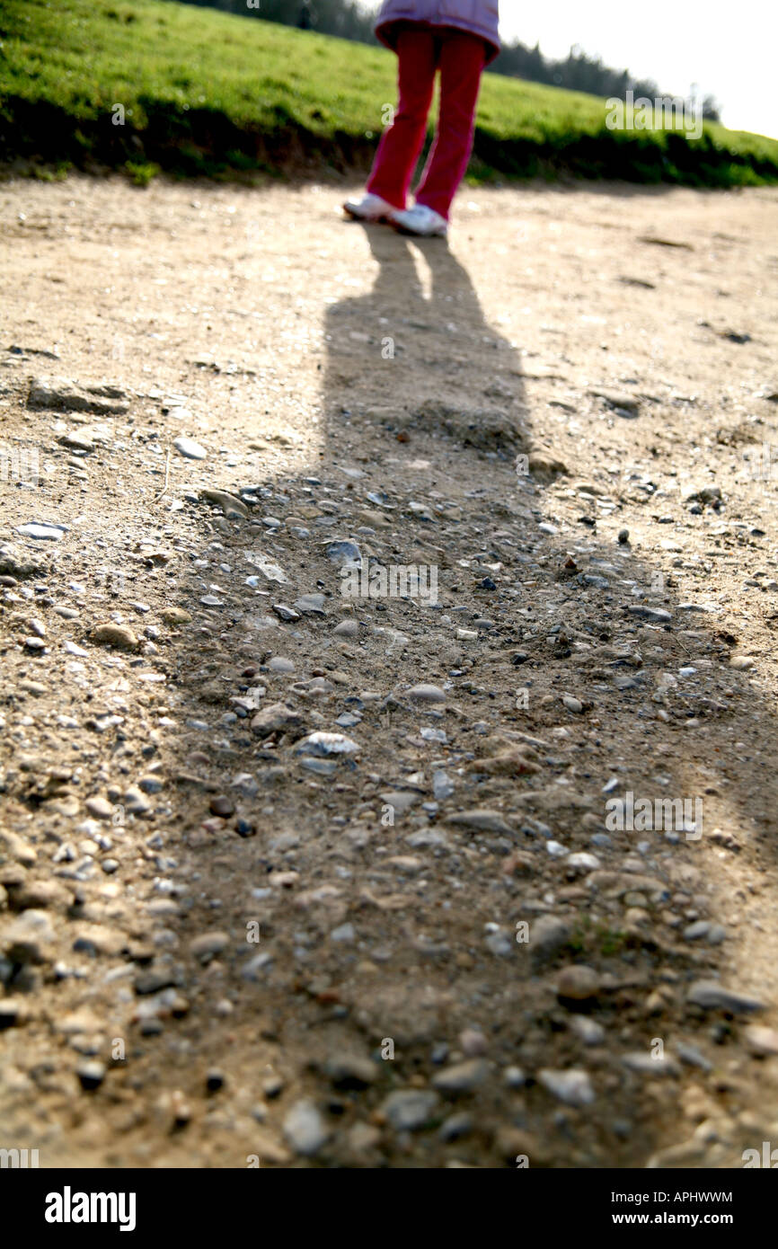 young girl on path Stock Photo - Alamy