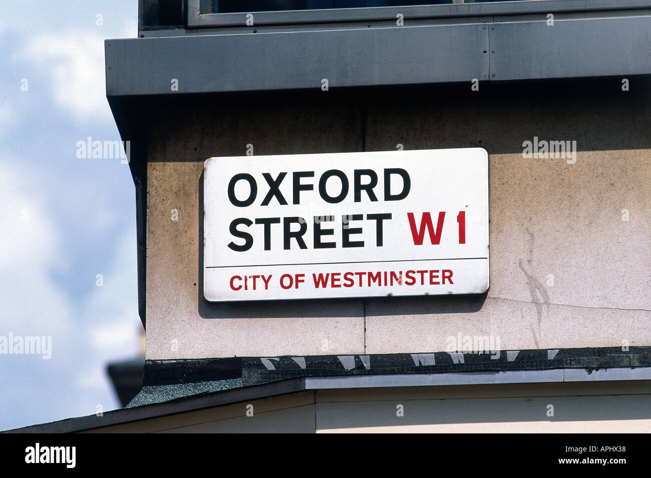 Street sign for Oxford Street London W1 England Stock Photo - Alamy