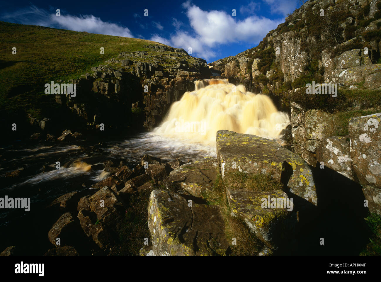 Cauldron Snout Waterfall Teesdale Stock Photo - Alamy