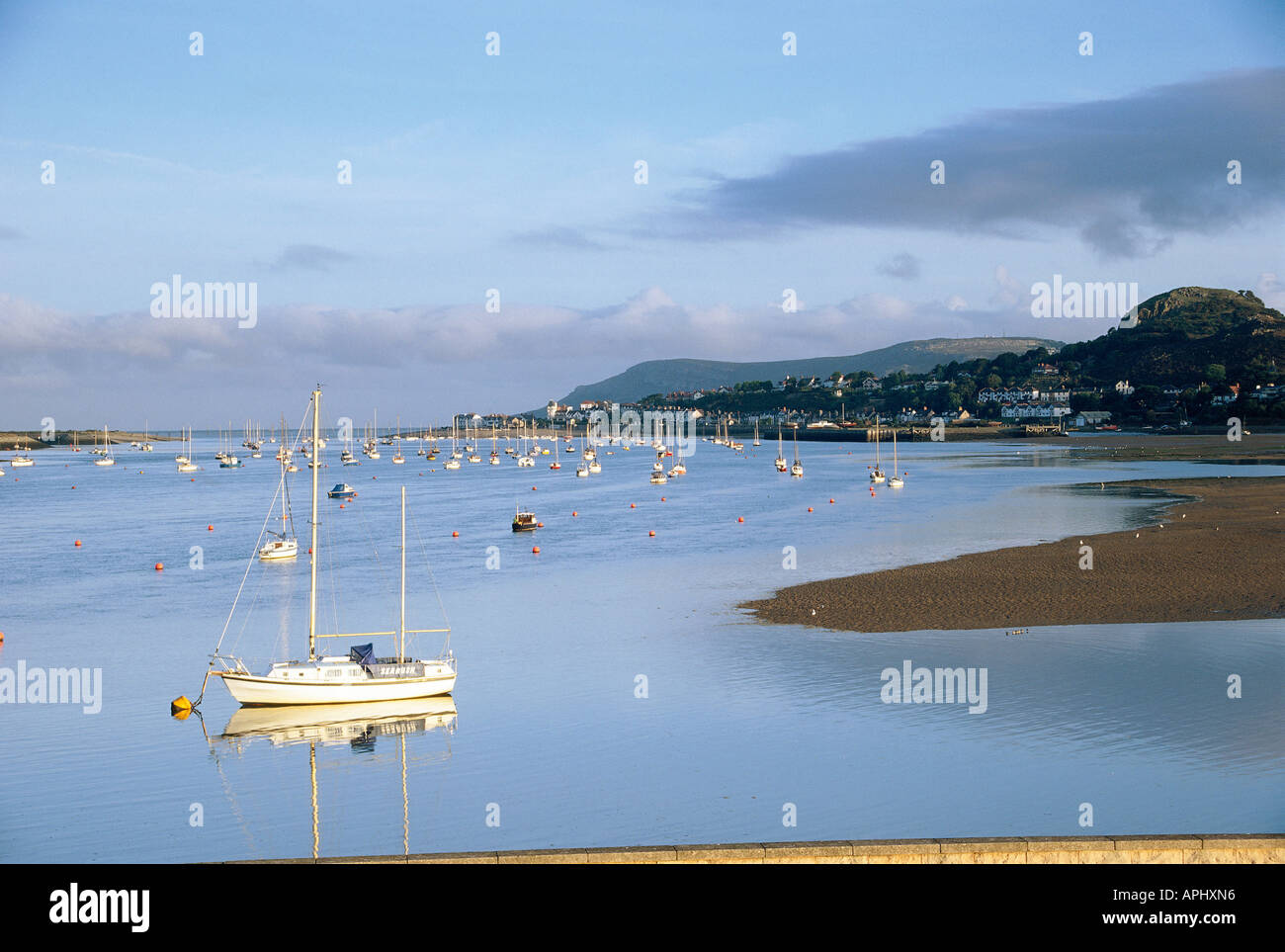 Conwy Bay as seen from the castle Stock Photo - Alamy