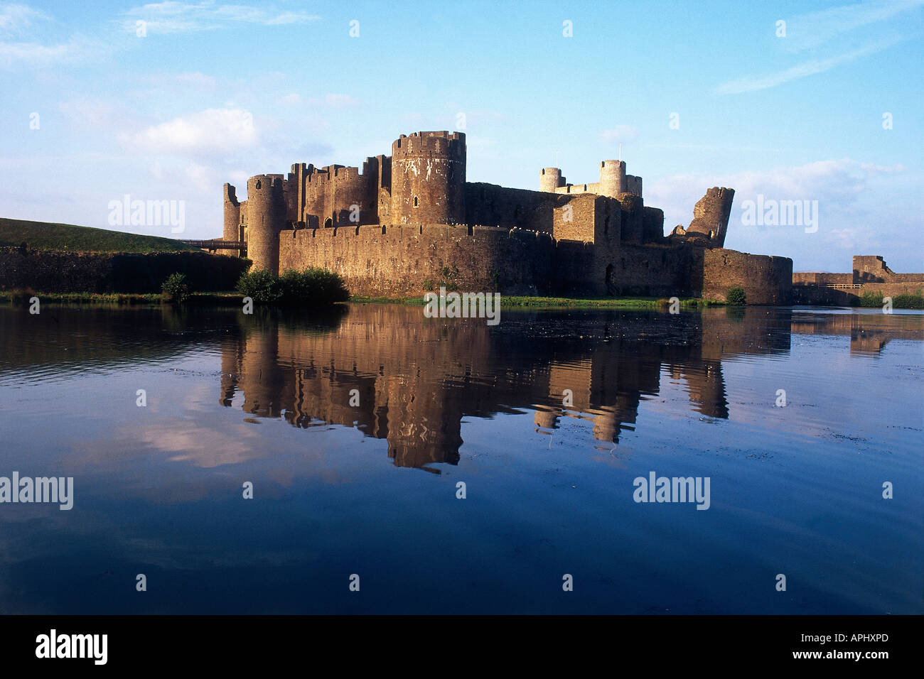 Caerphilly Castle Walls Moat High Resolution Stock Photography and ...