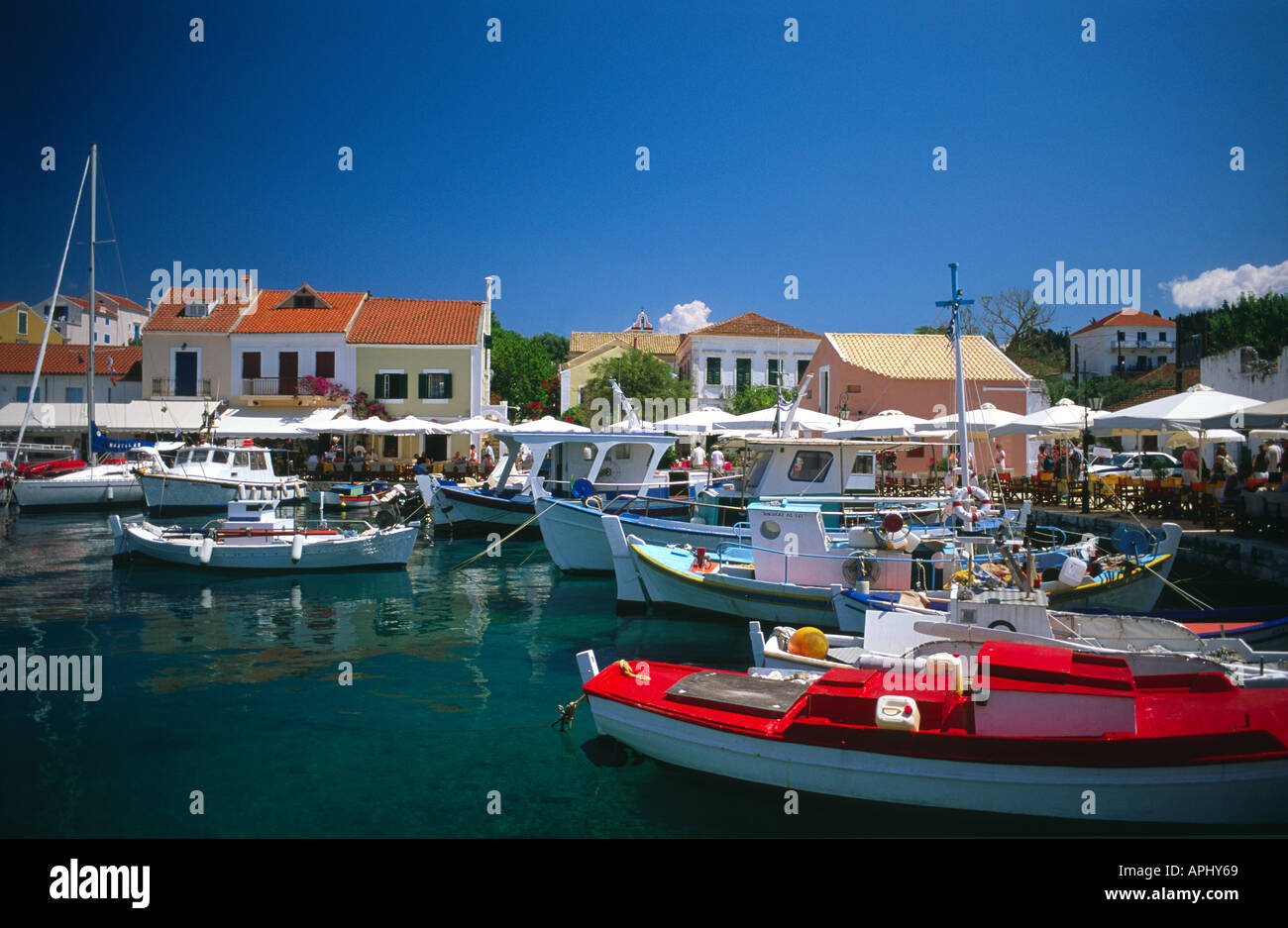Greek Harbour View Stock Photo - Alamy