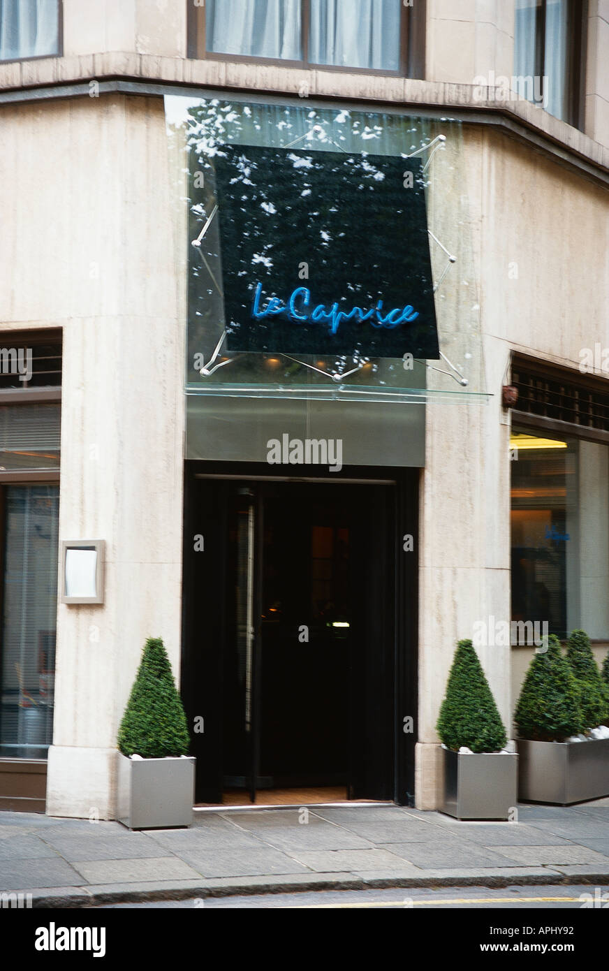 Exterior of La Caprice Restaurant Arlington Street London England Stock ...