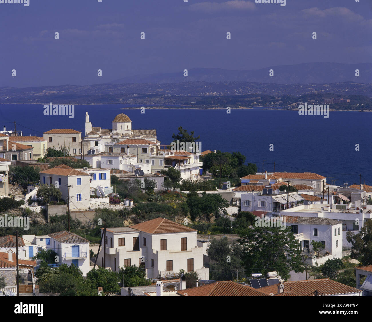 geography / travel, Greece, island Spetsai, city views, view ...
