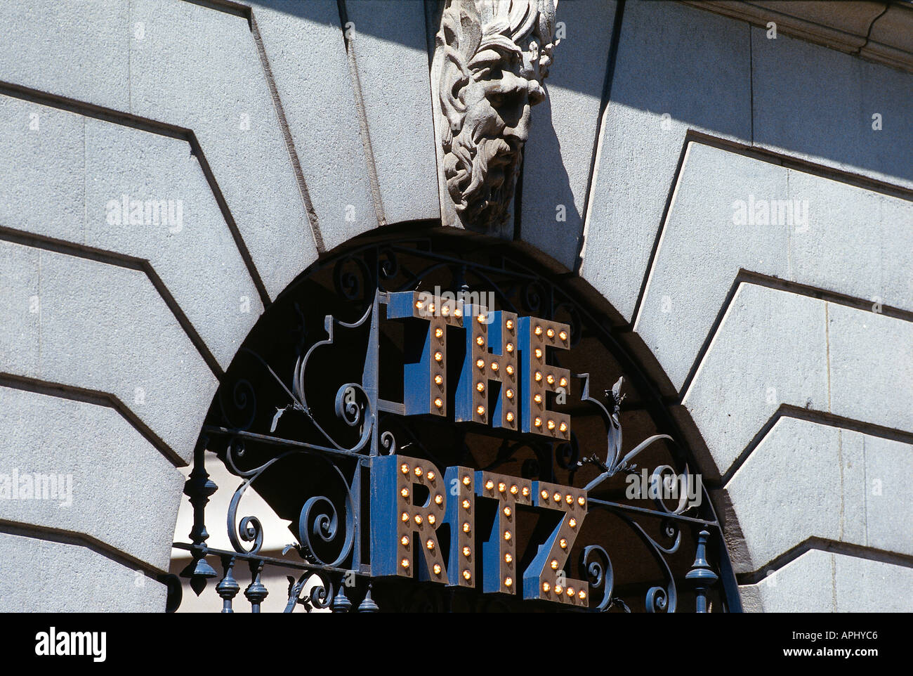 The Ritz Hotel sign London England Stock Photo - Alamy