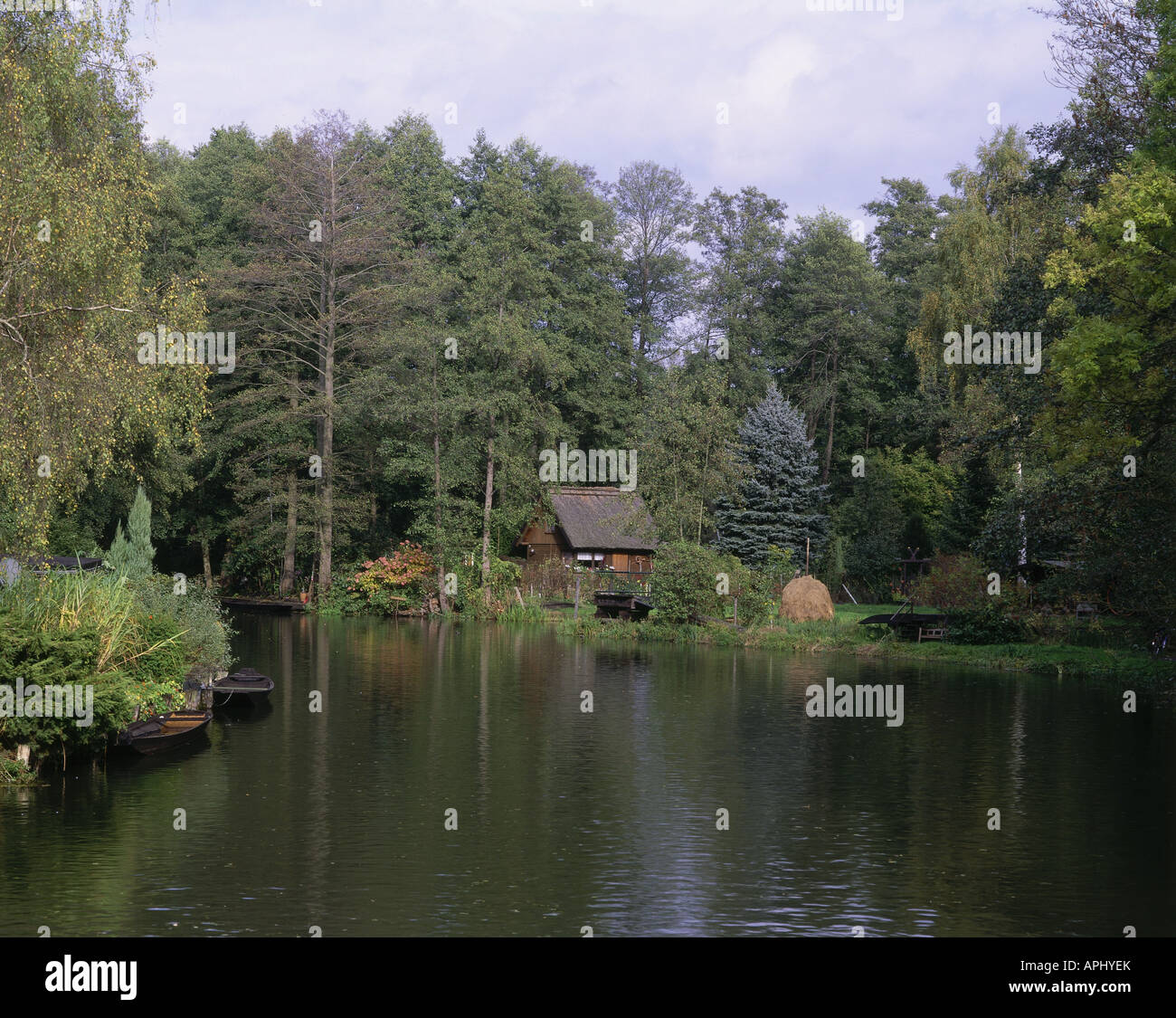 geography / travel, Germany, Brandenburg, Spreewald, riverside at ...