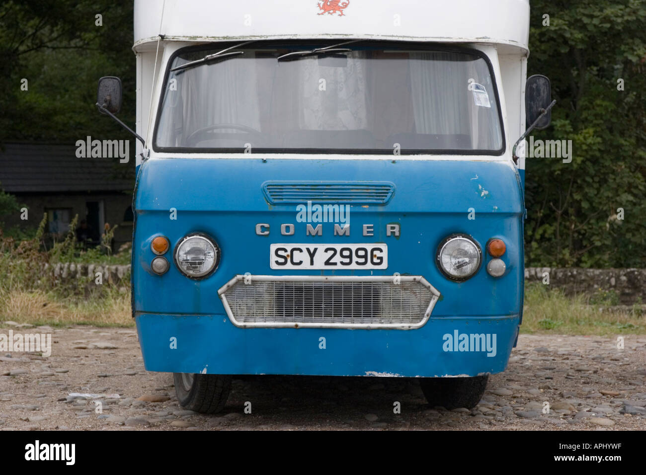 Old Commer camper van Stock Photo - Alamy