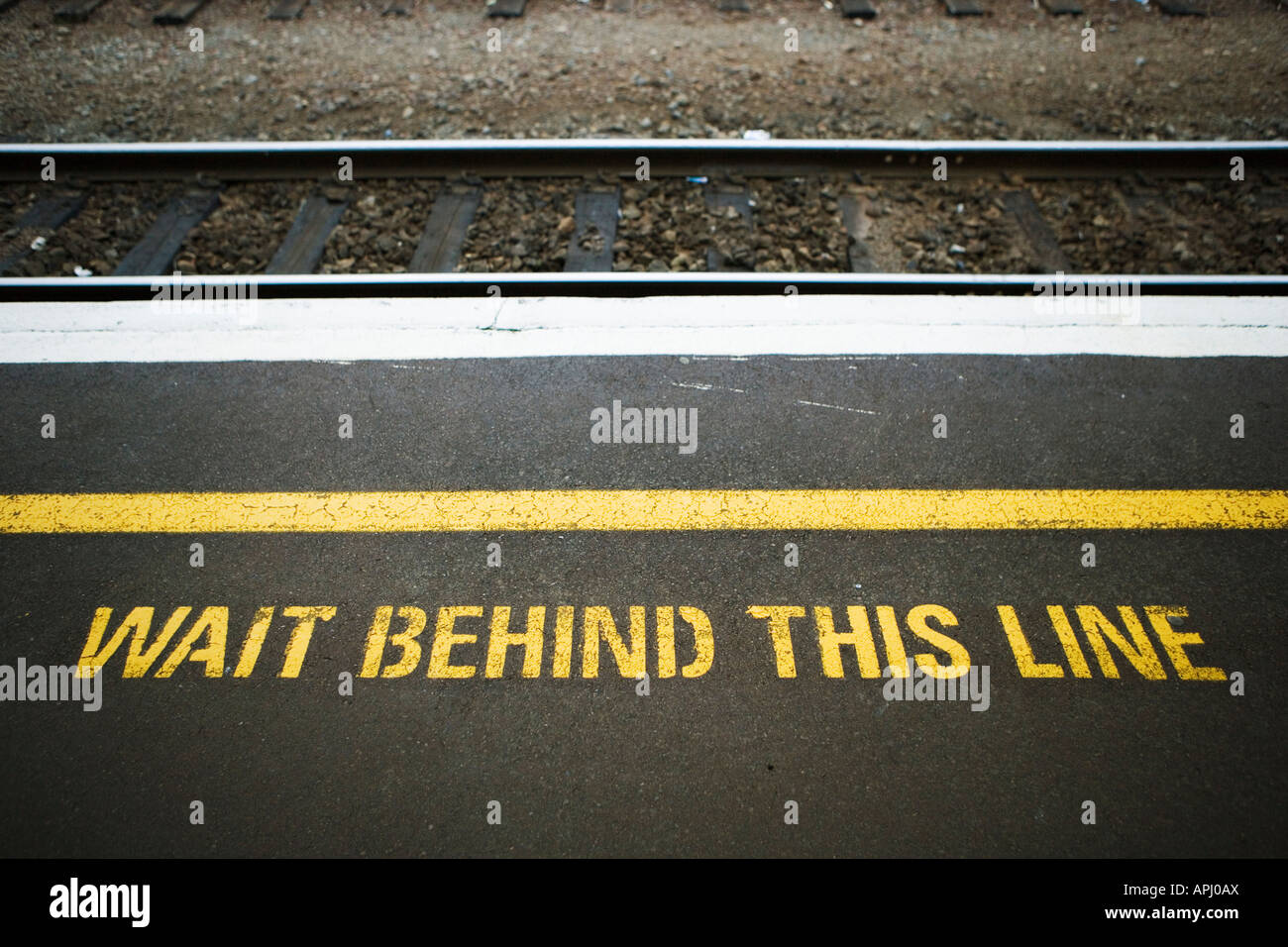 Railway station warning sign hi-res stock photography and images - Alamy