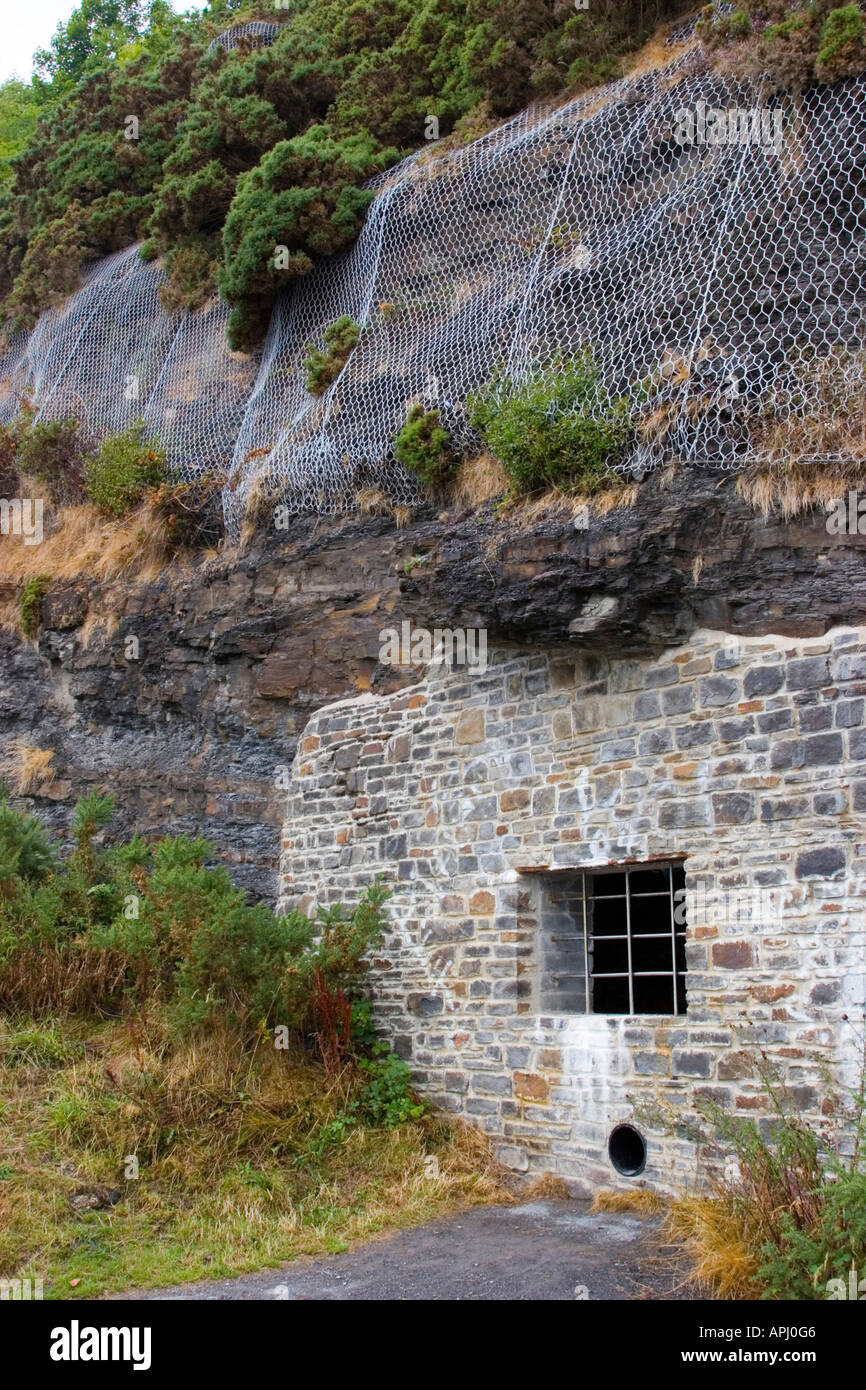 Wire mesh used to stop rock falls from unstable cliff Stock Photo - Alamy