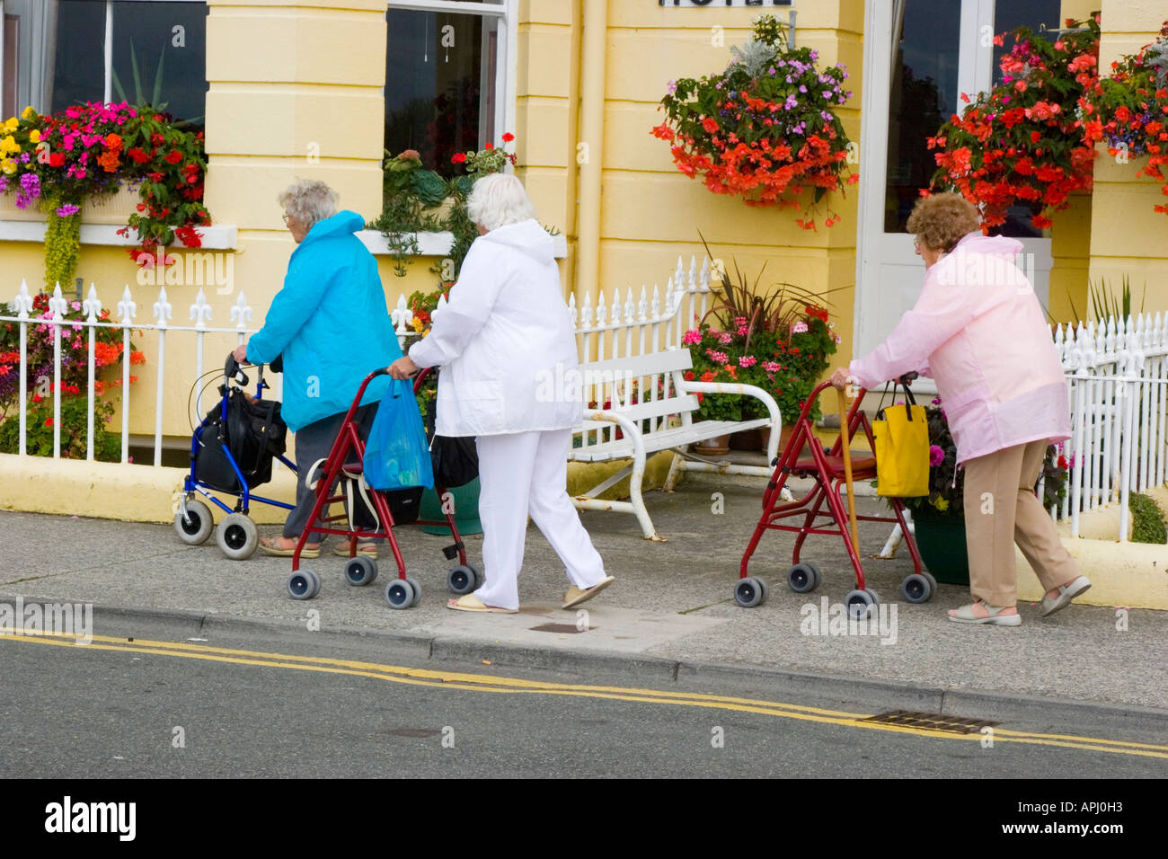 Old Lady And Zimmer Frame High Resolution Stock Photography and Images ...