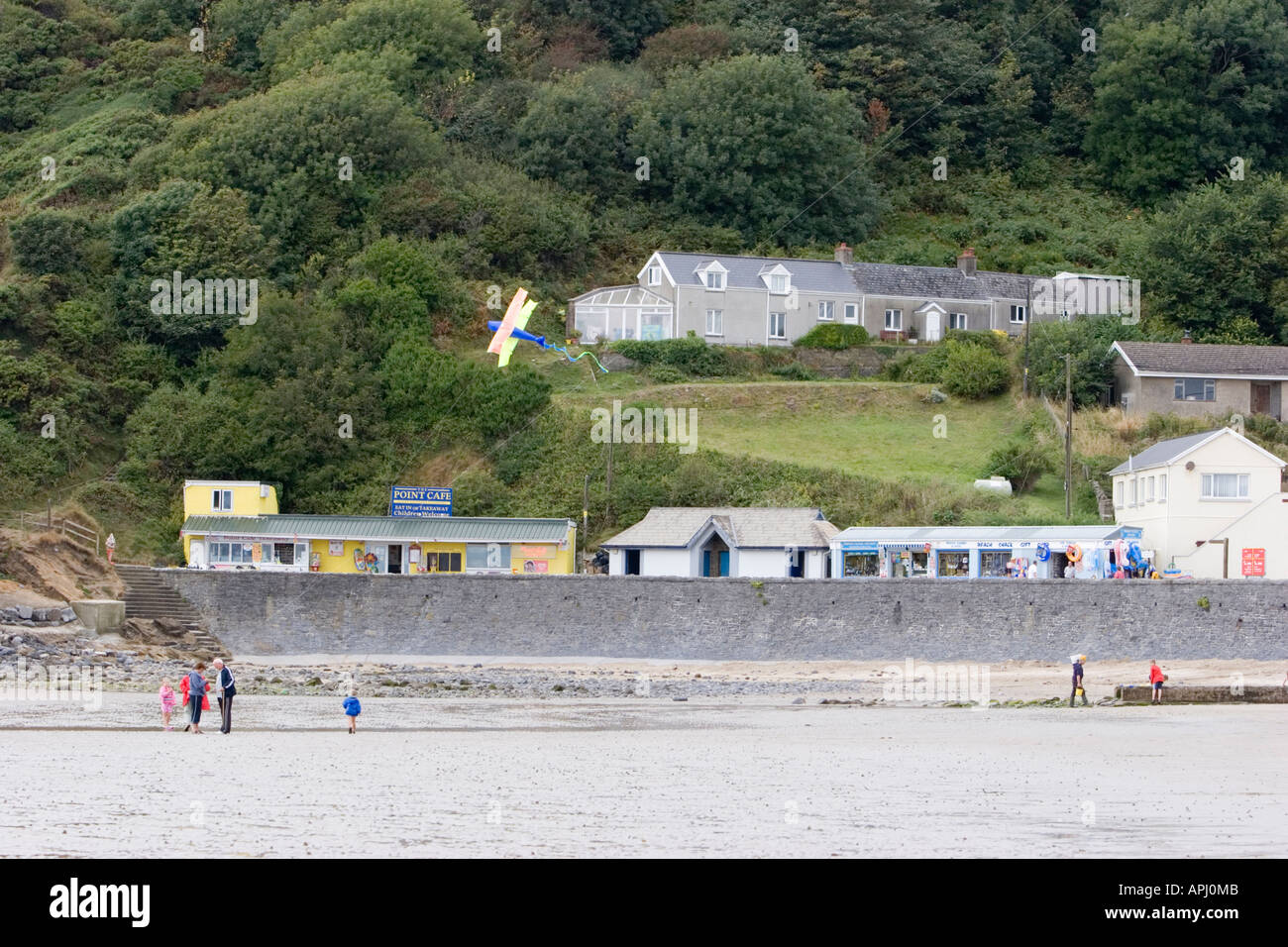 Pendine sands historic beach in carmarthenshire wales hi-res stock ...