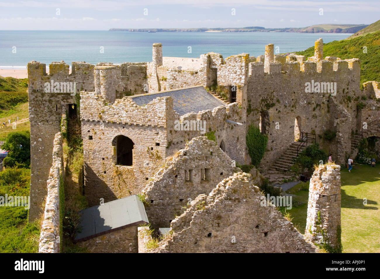 Manorbier village wales hi-res stock photography and images - Alamy