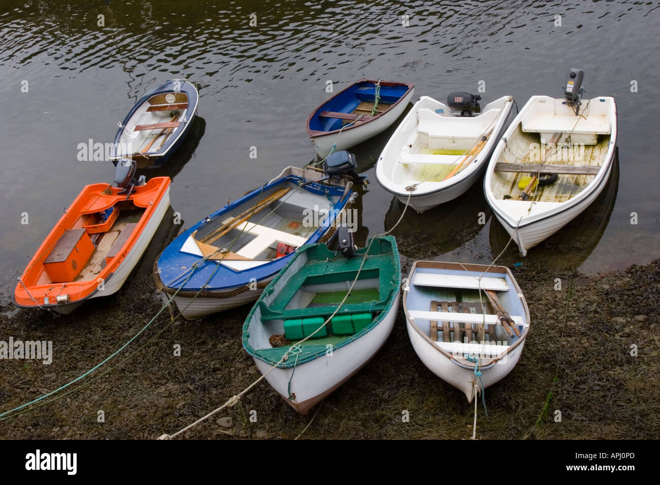 Boats in Solva harbour in Pembrokeshire Stock Photo - Alamy