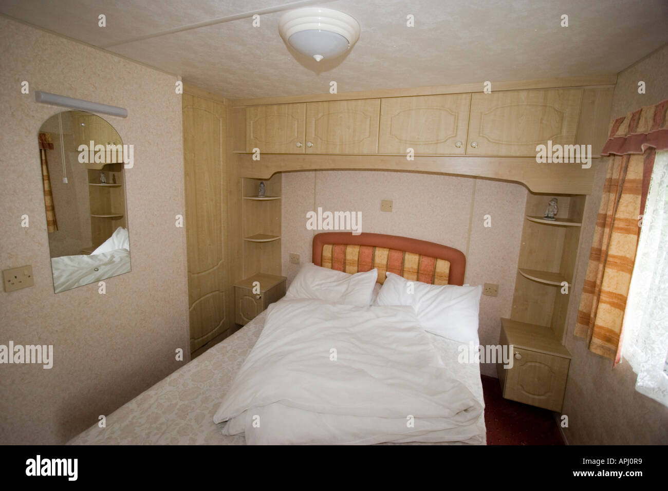 Interior of a luxury static caravan sited on a caravan park Stock Photo ...