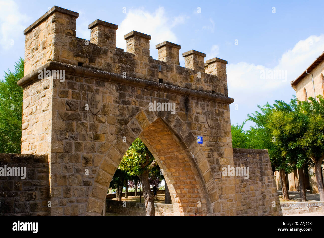Arch on the Camino de Santiago, Spain Stock Photo - Alamy