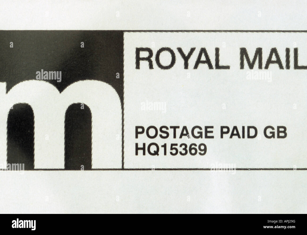 The Mailsort Logo Of Royal Mail used on third class mail items for a ...
