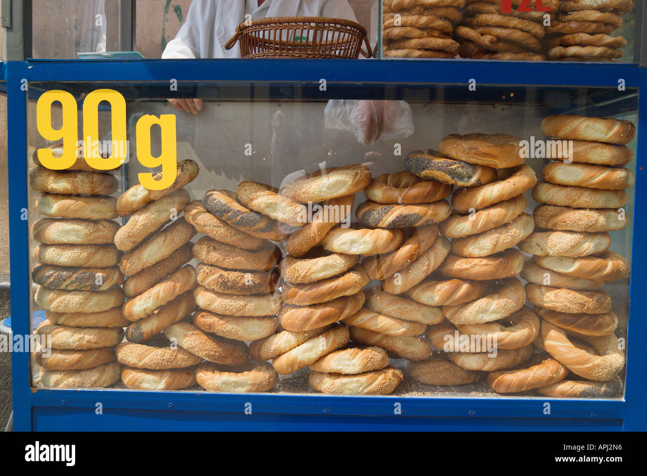 Bagel stall Krakow Poland Stock Photo - Alamy