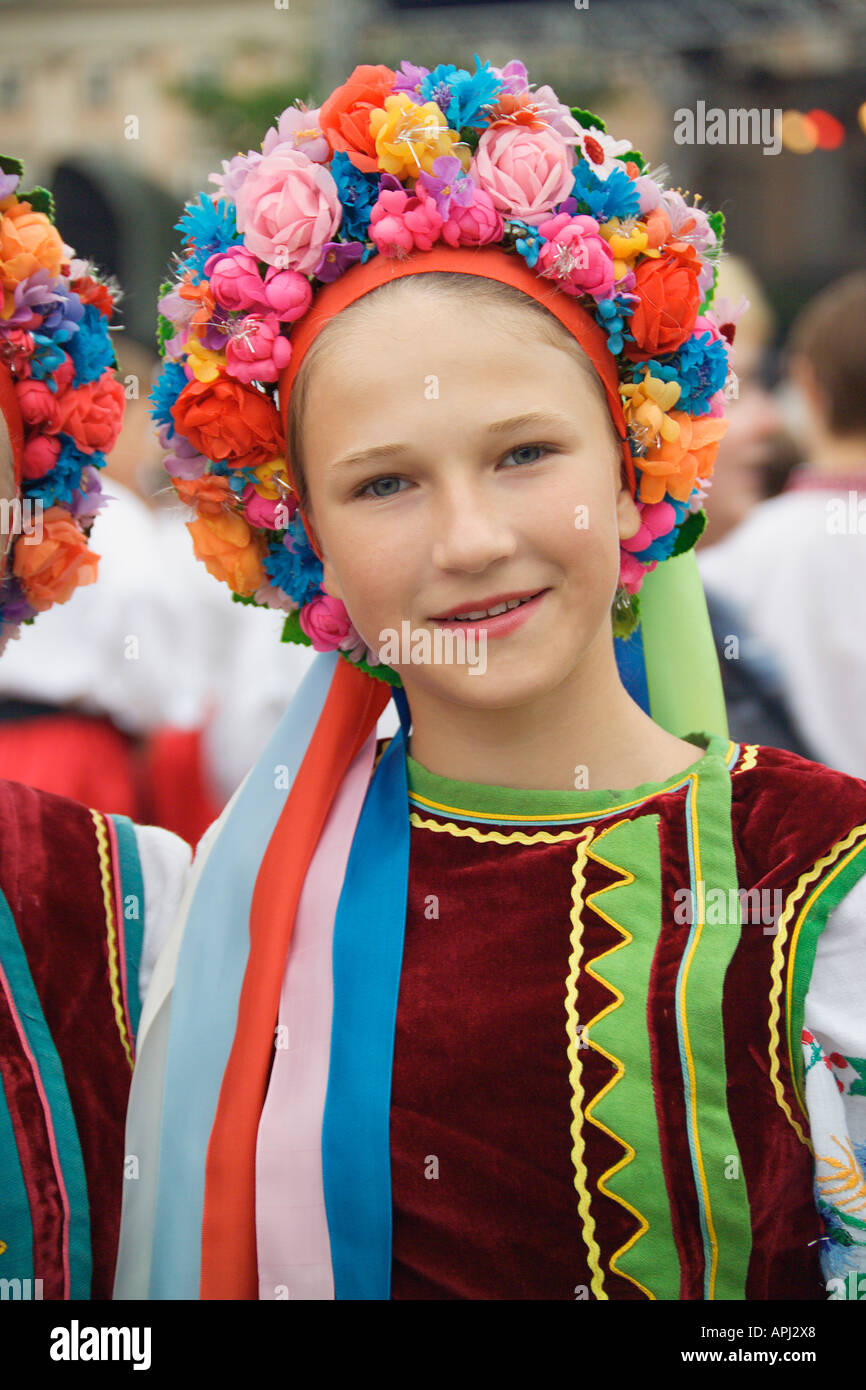 Girl in Ukrainian National Costume Stock Photo - Alamy