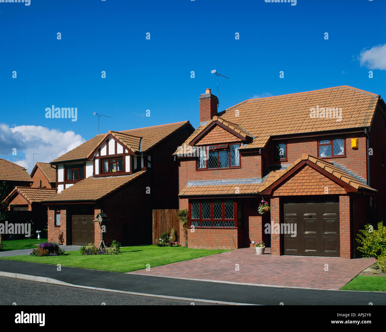 Detached houses England Stock Photo - Alamy