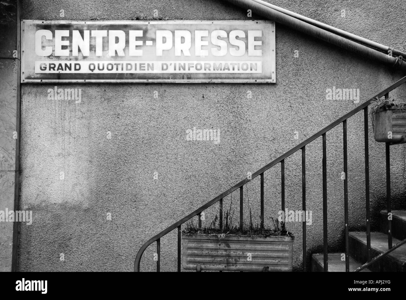 Stock Photo of an old advertising board on the side of an old building ...