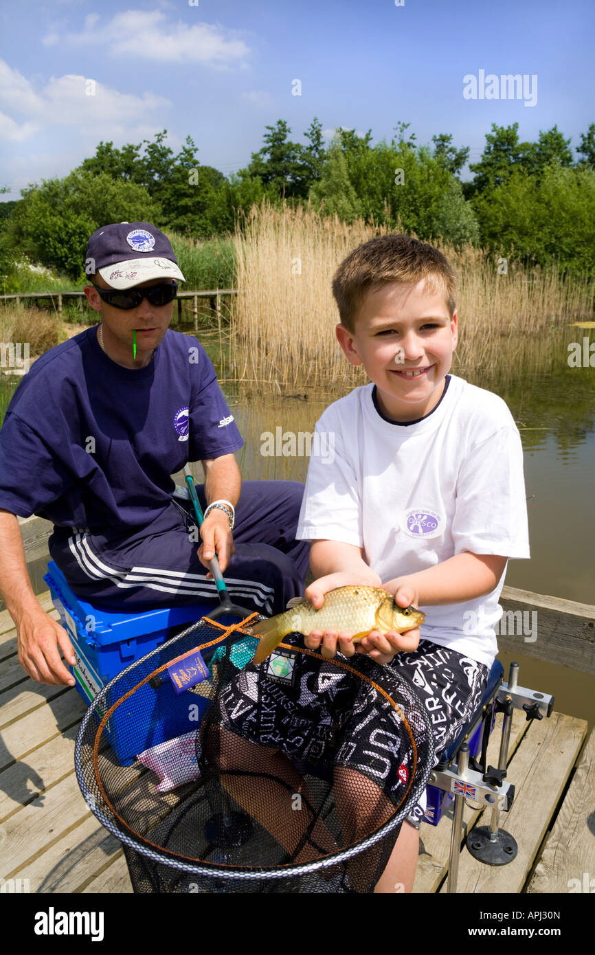 PAA coach giving angling instruction to a lad at the Three Counties ...