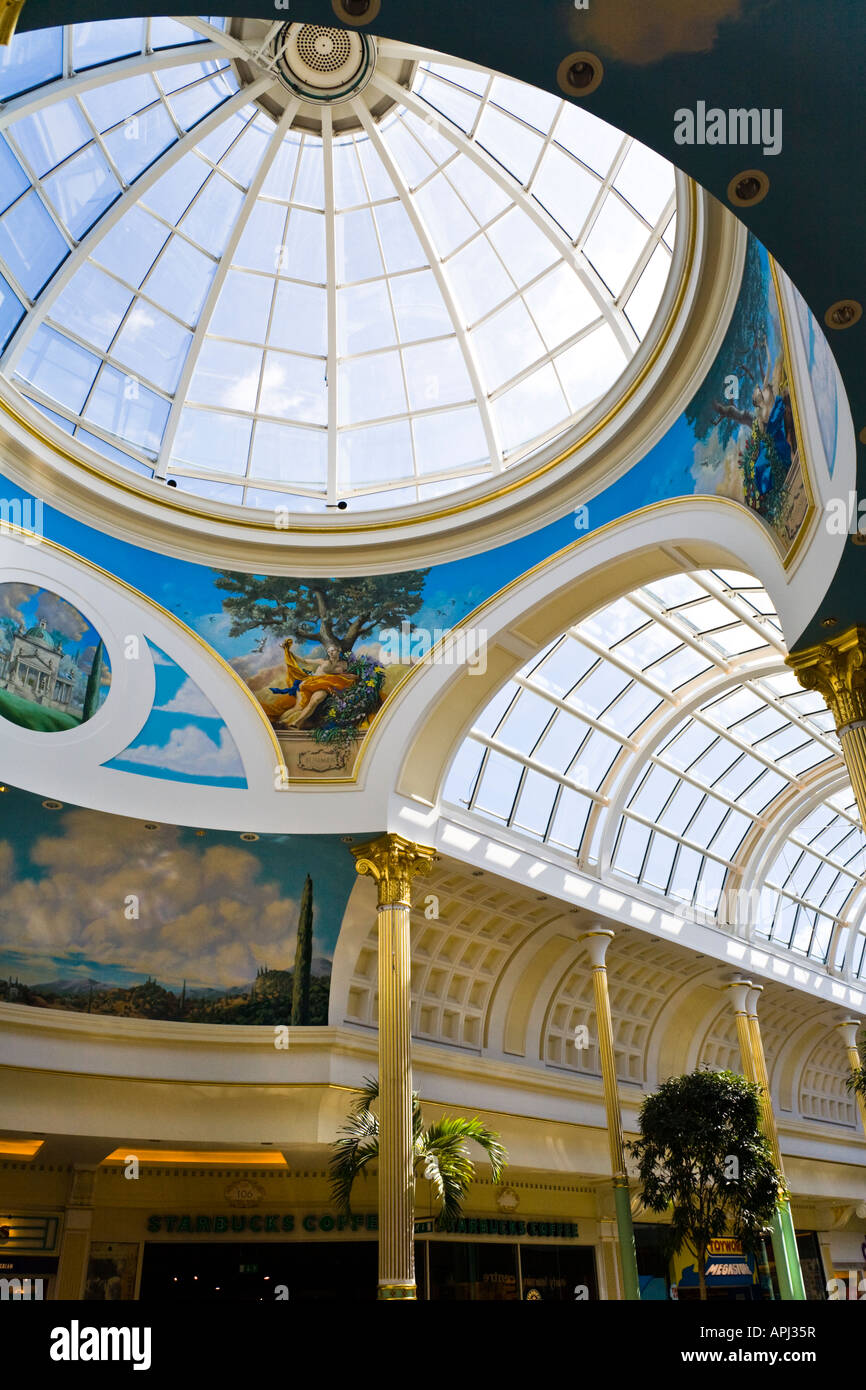 Murals on The Trafford Centre, Manchester UK Stock Photo - Alamy