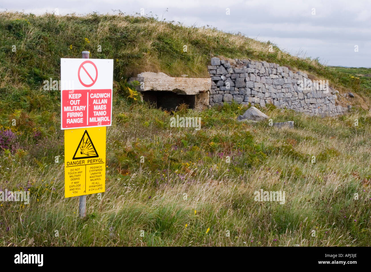 Bunker and military firing range in Pembrokeshire Wales Stock Photo - Alamy