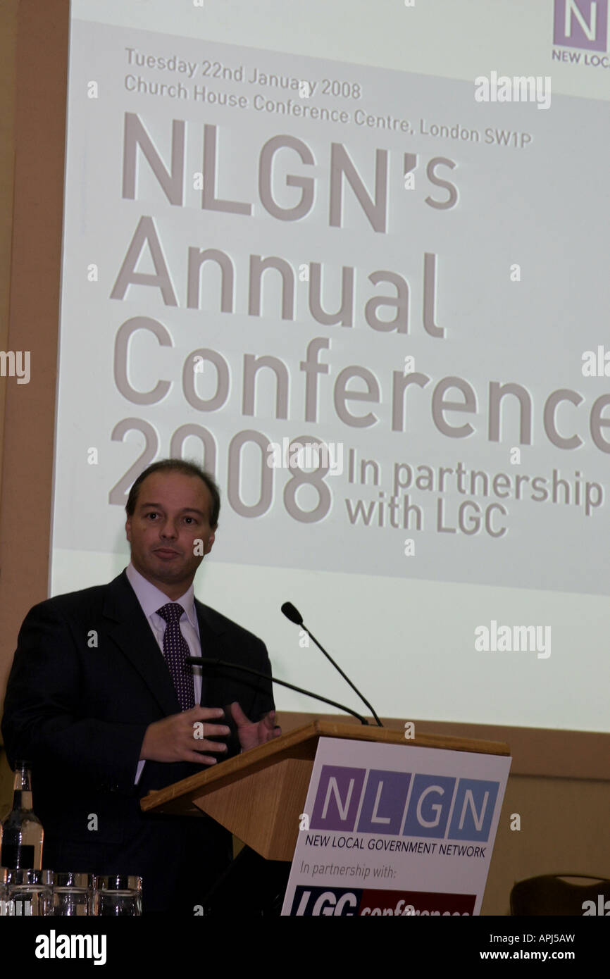 sir simon milton chairman of lga giving a speech london Stock Photo - Alamy