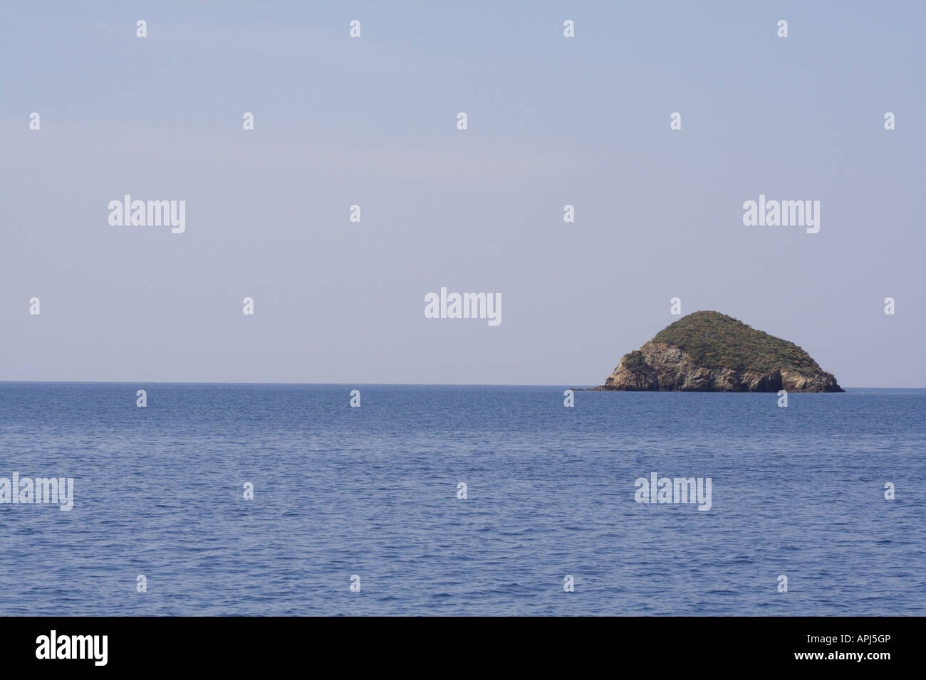 A image of a small remote island isolated and seen on the horizon Stock ...