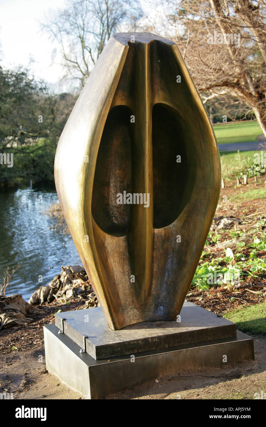 Large Totem Head Bronze Sculpture by Henry Moore Kew Gardens 2007 Stock ...