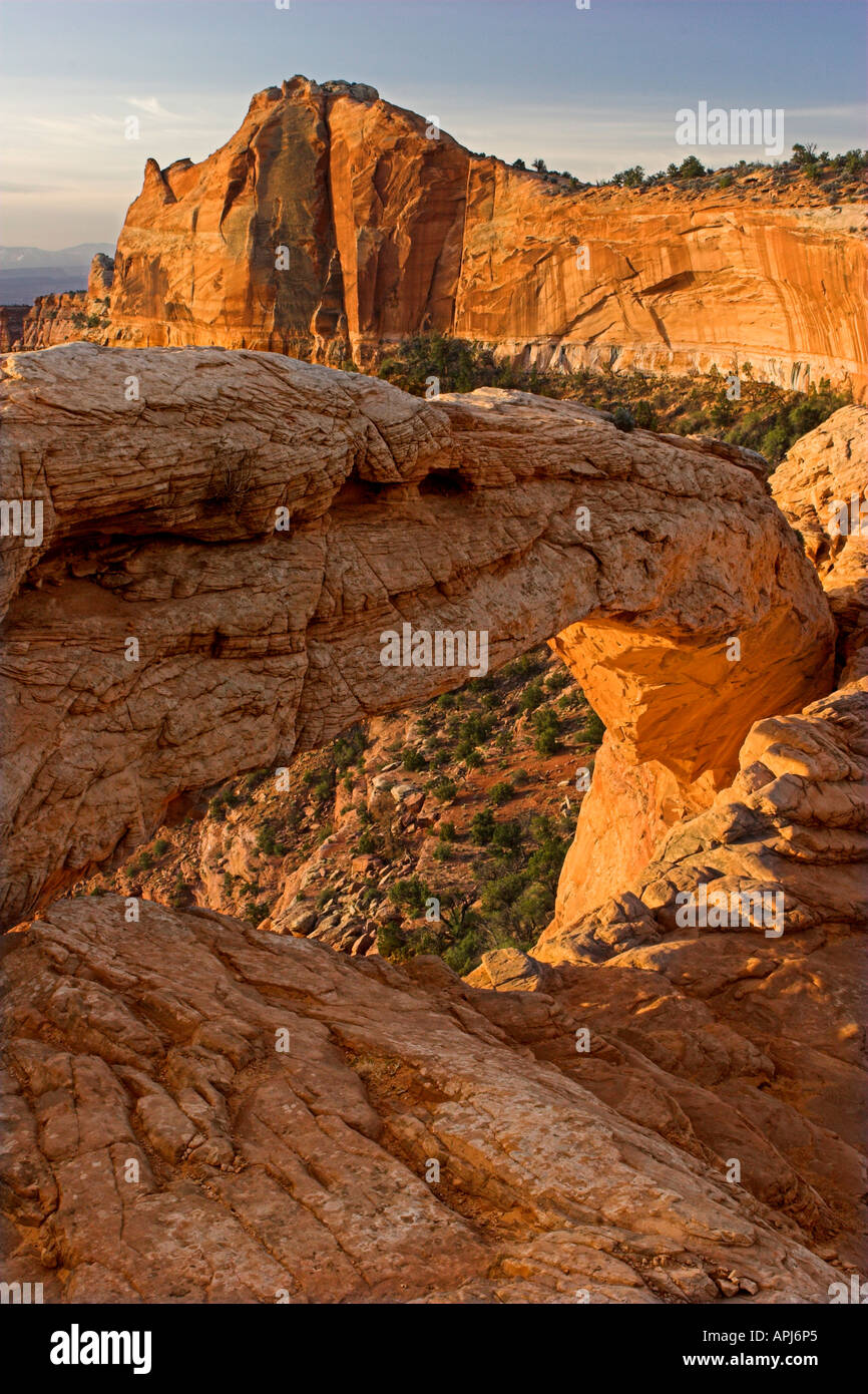 Unusual view of Mesa Arch Stock Photo - Alamy