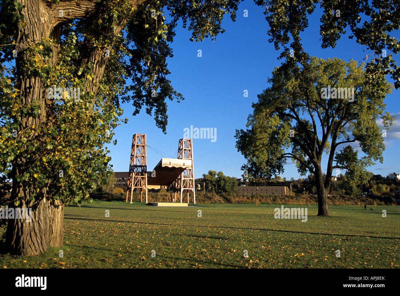 VIEW OF PUBLIC ART IN HARRIET ISLAND REGIONAL PARK LOCATED ALONG THE ...