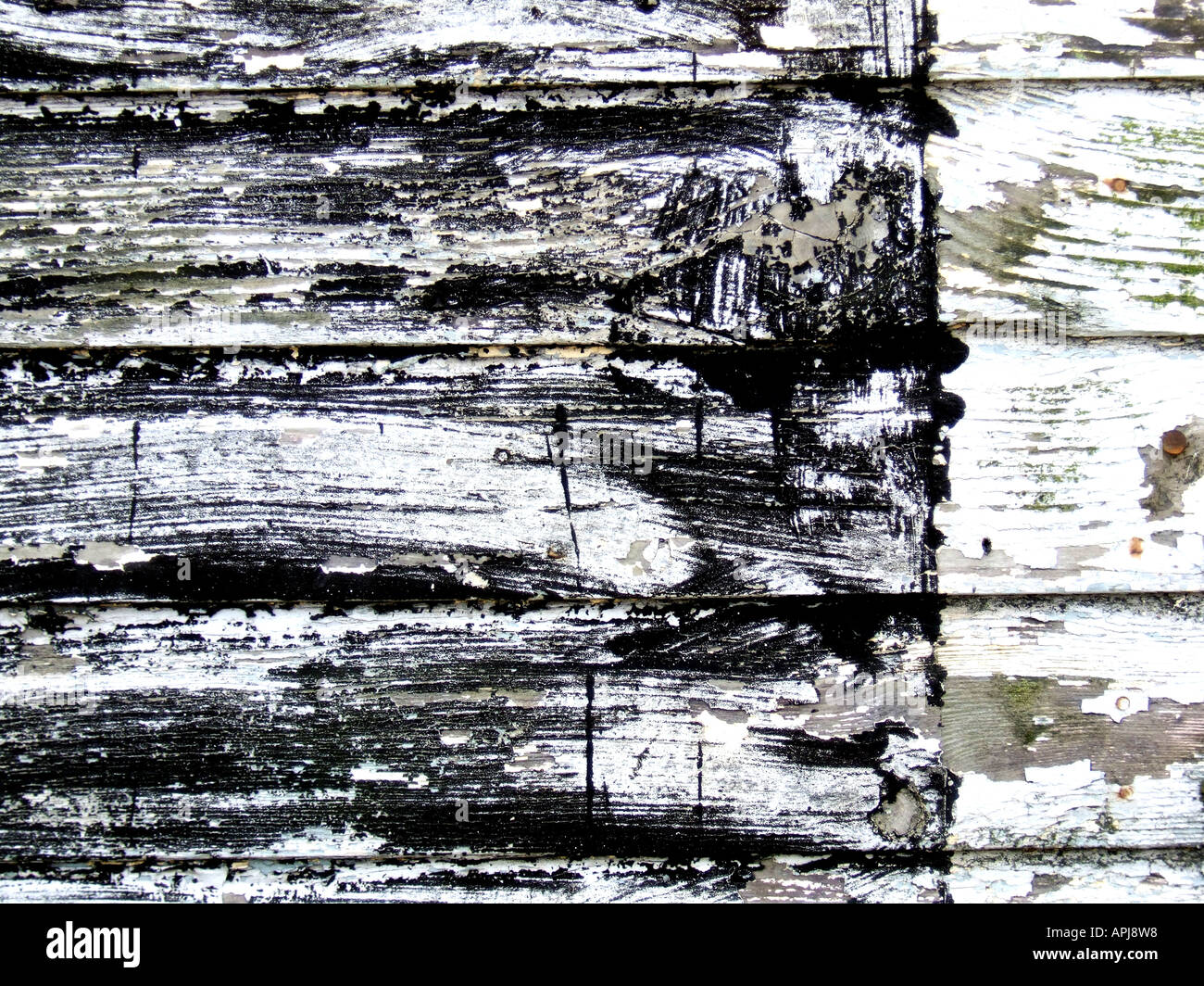 Peeling paint on weathered timber boarding Stock Photo - Alamy