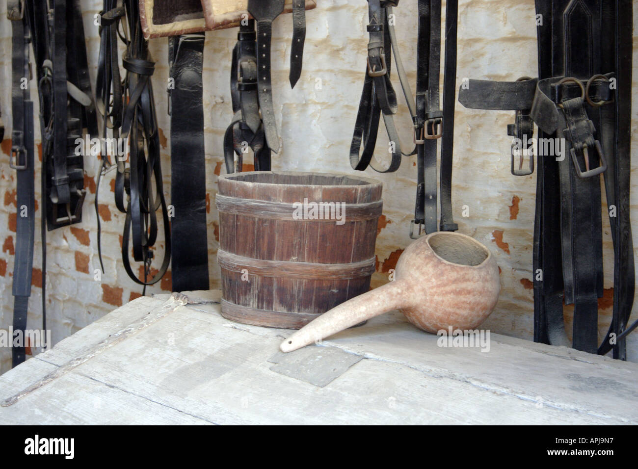 Waterbucket and goard dipper Stock Photo - Alamy