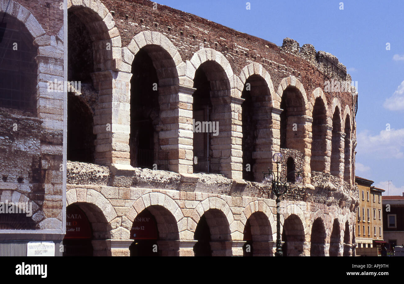 Exterior of Roman Arena in Verona Italy Stock Photo - Alamy