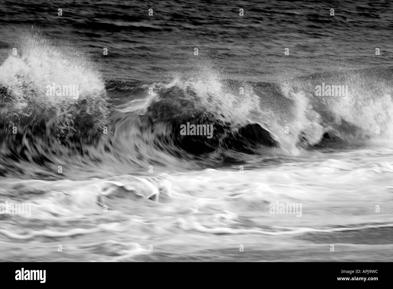 White caps ocean Black and White Stock Photos & Images - Alamy