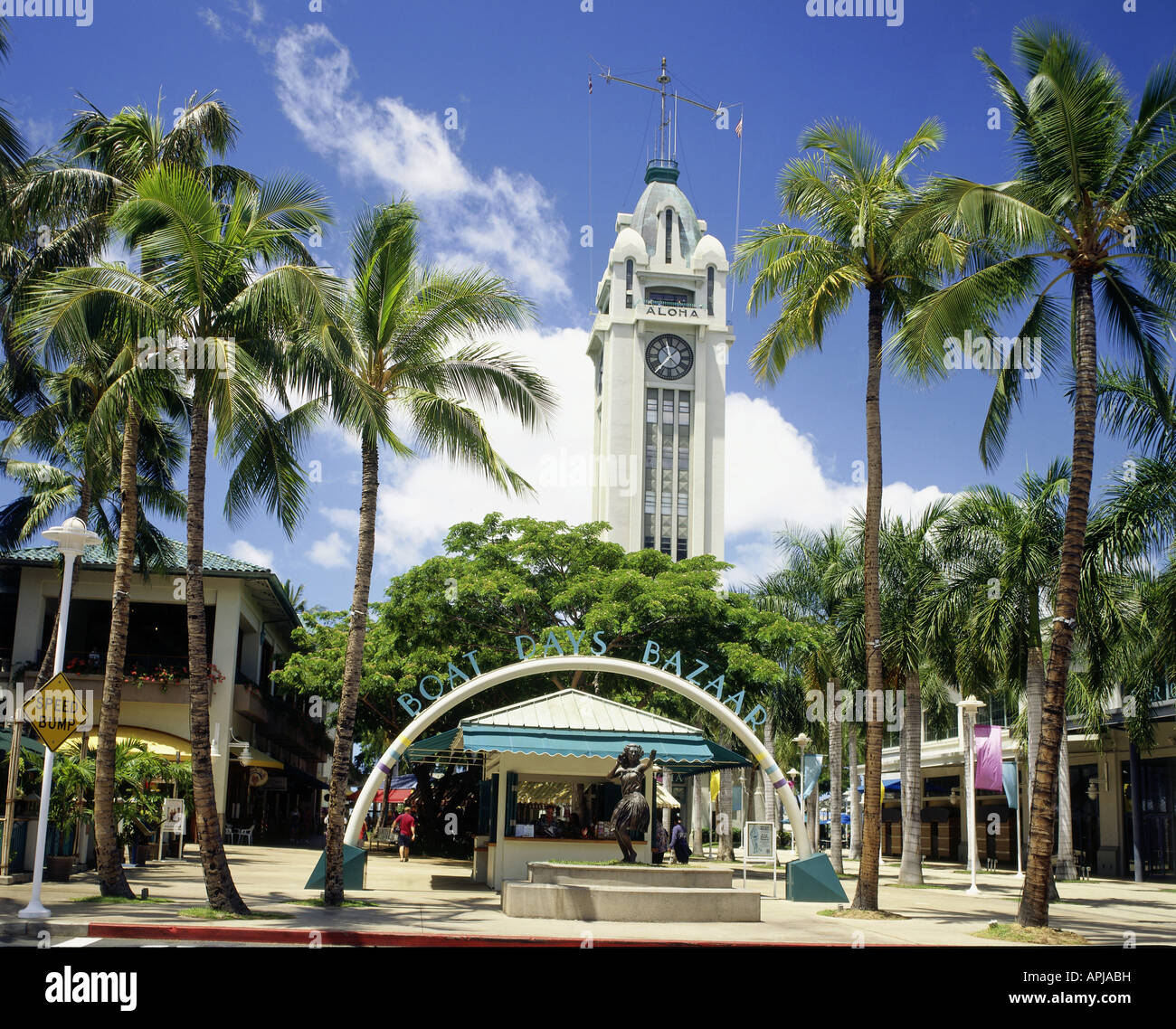 geography / travel, USA, Hawaii, Oahu, Honolulu, Aloha tower, North ...
