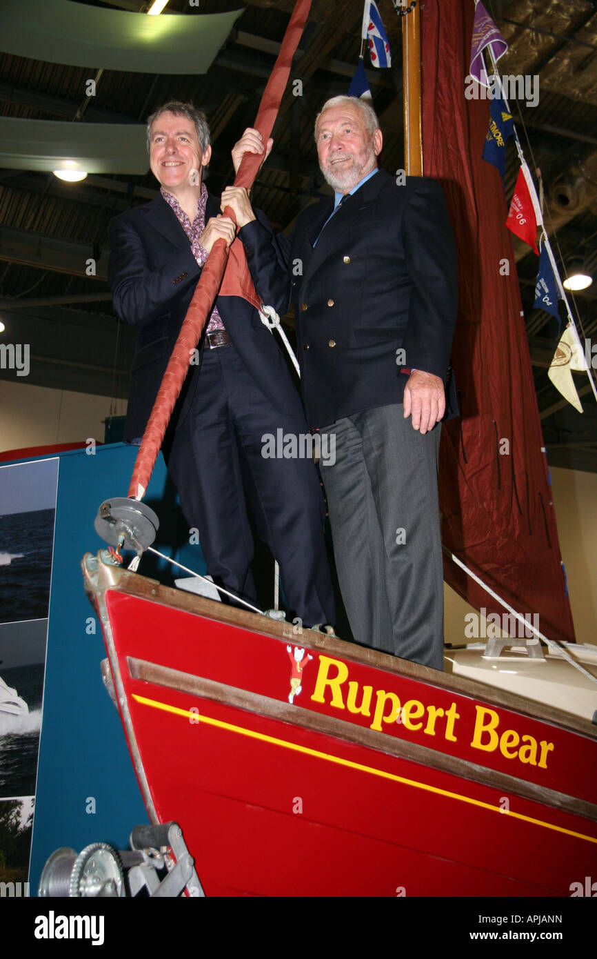 Griff Rhys Jones actor, writer and boat owner and Sir Robin Knox ...