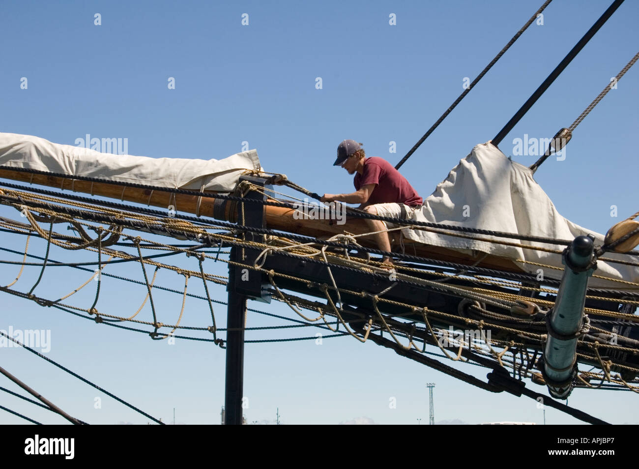 Crew Hand at Work Stock Photo - Alamy