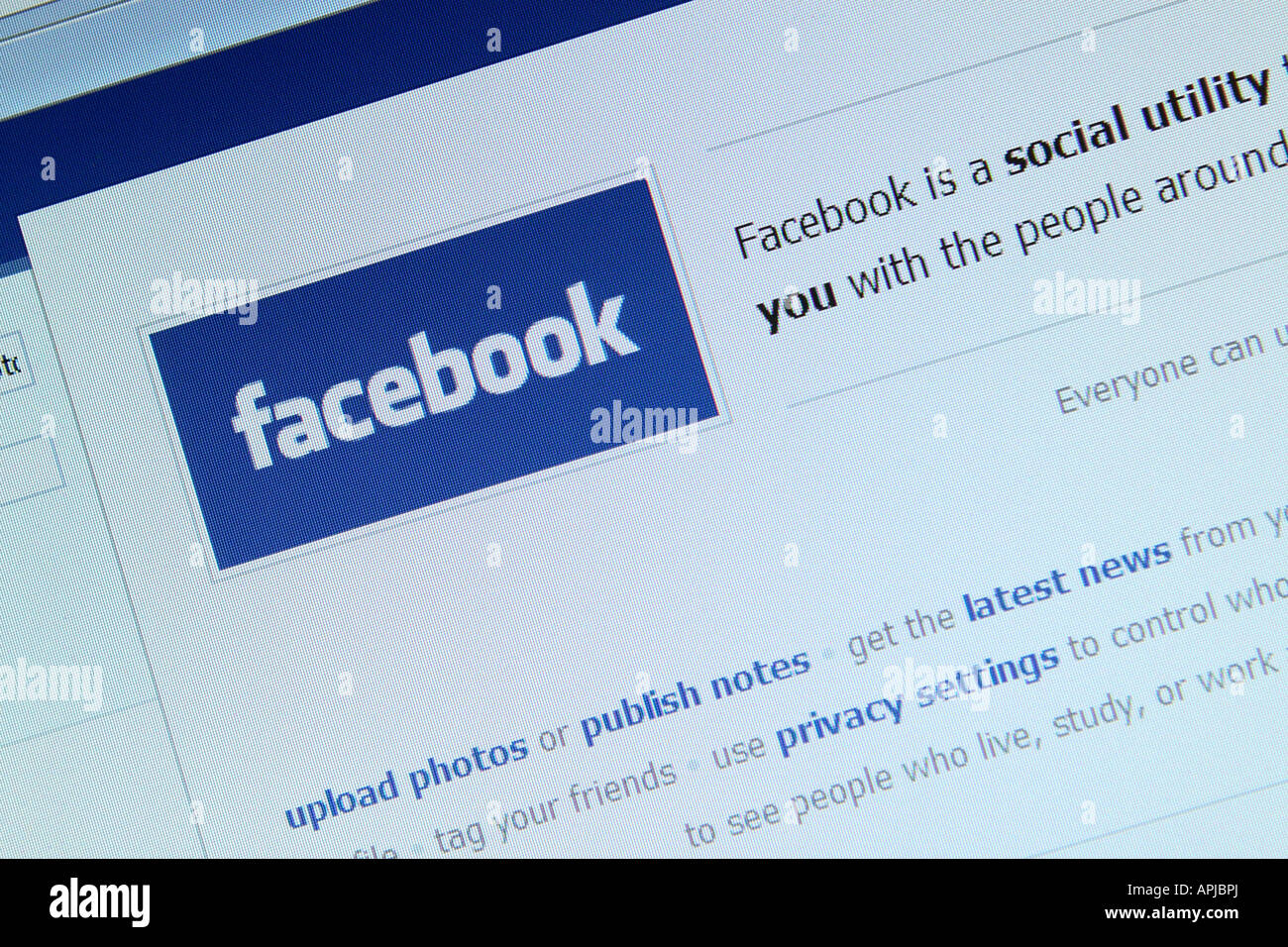 Facebook online internet social networking website Stock Photo - Alamy