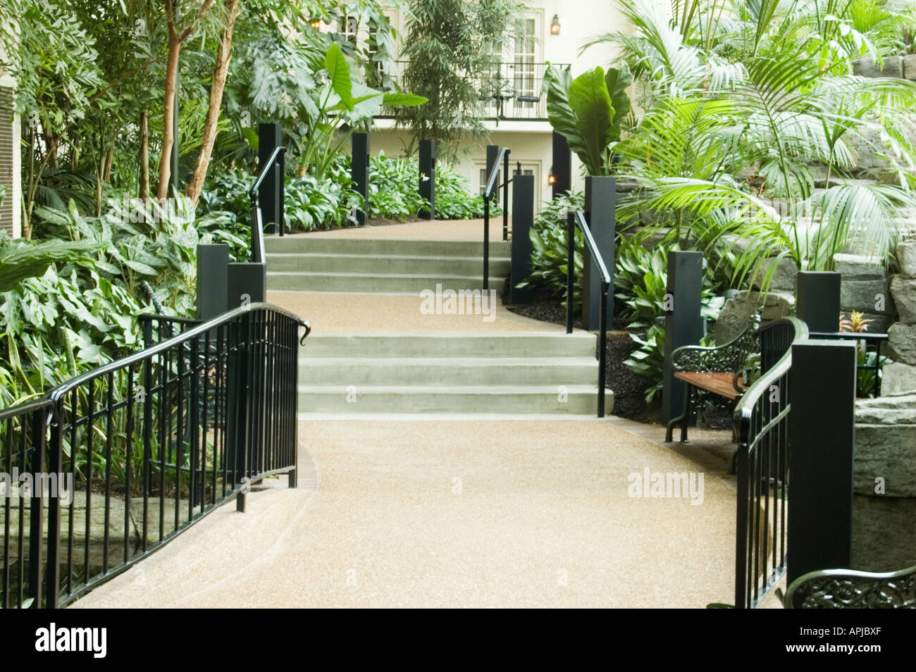 Walkway to your room Stock Photo - Alamy