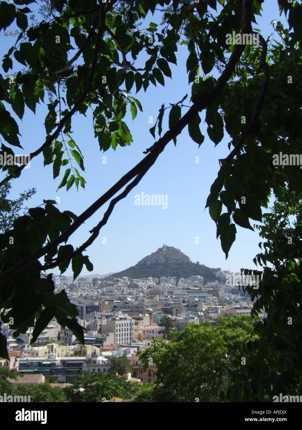 Lykavittos hill in athens greece Stock Photo - Alamy