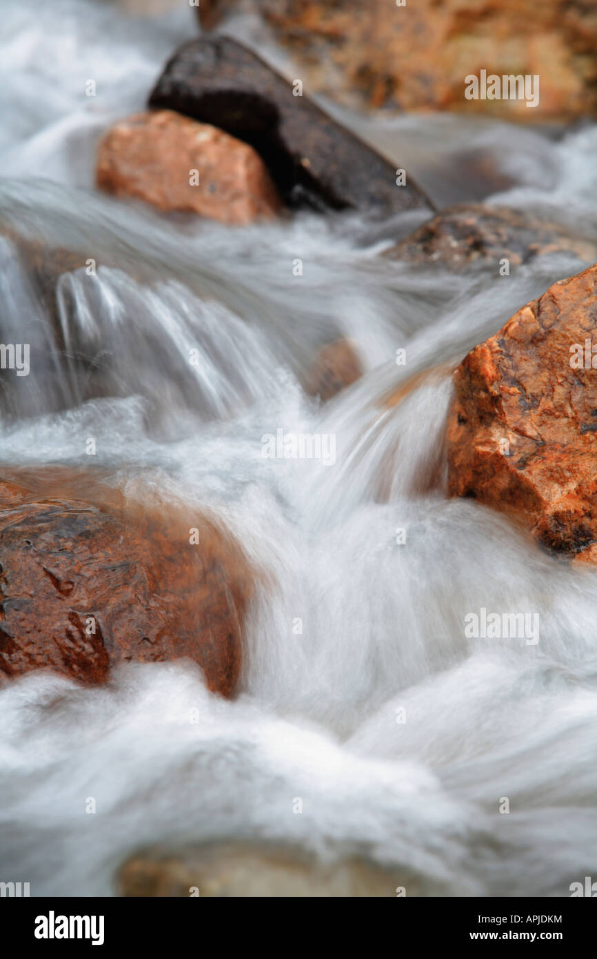 A glacier fed clear mountain stream with delicious pure drinking water ...