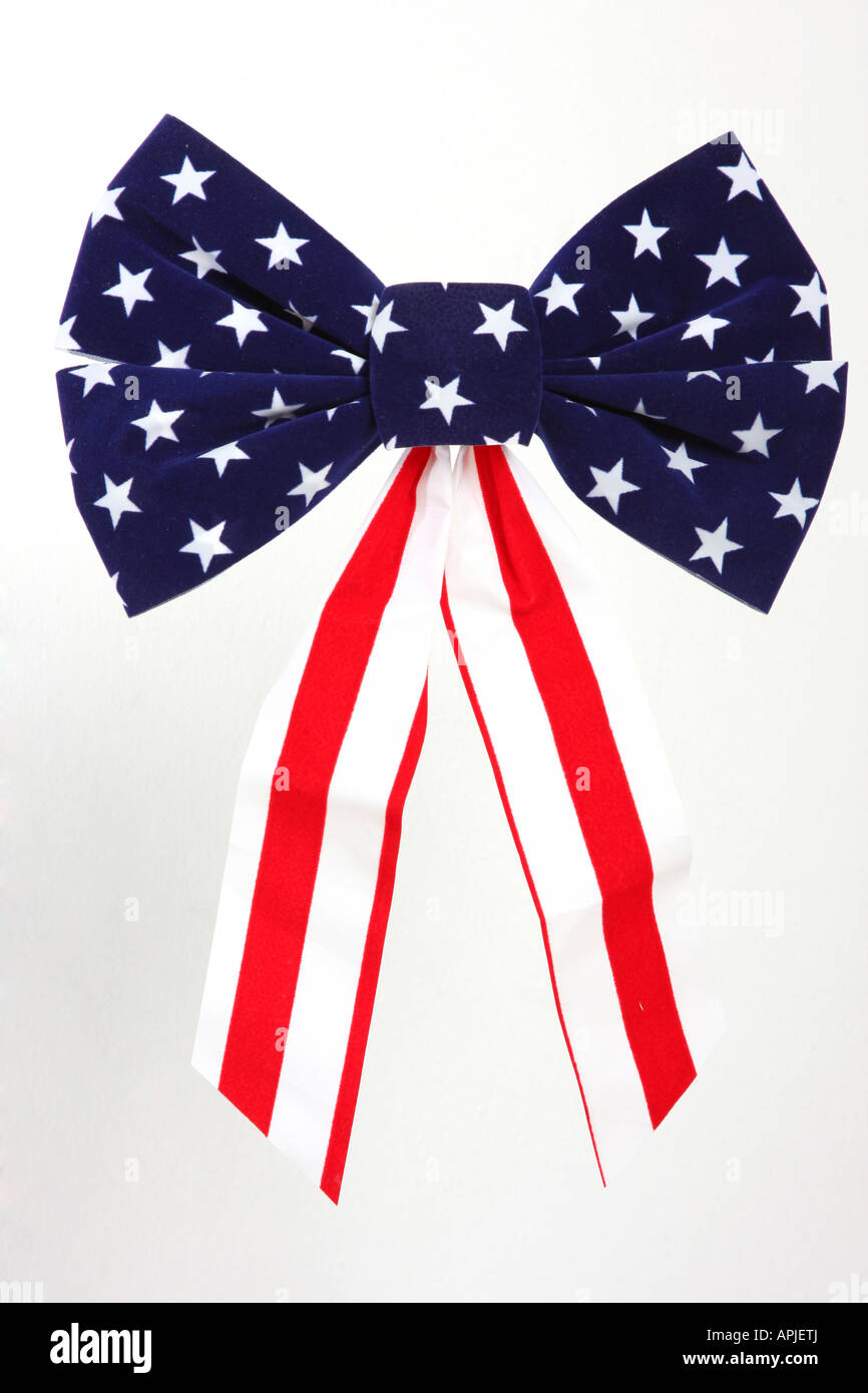 studio isolated ribbon in the US flag colors Stock Photo - Alamy