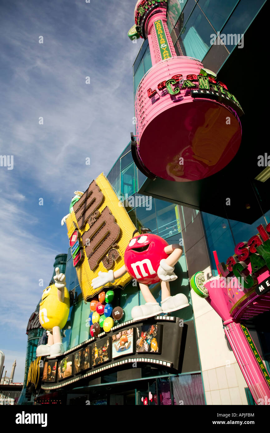 M M world and the strip at Las Vegas Stock Photo - Alamy