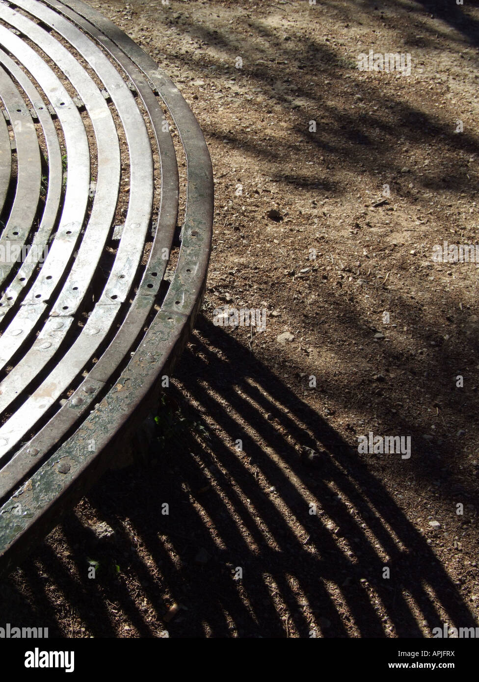 empty bench in park Stock Photo - Alamy